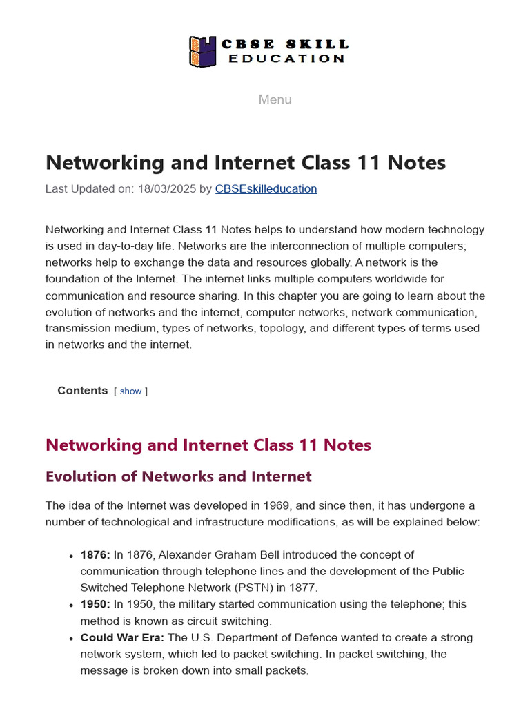 2 Networking and Internet | PDF | Network Topology | Computer Network