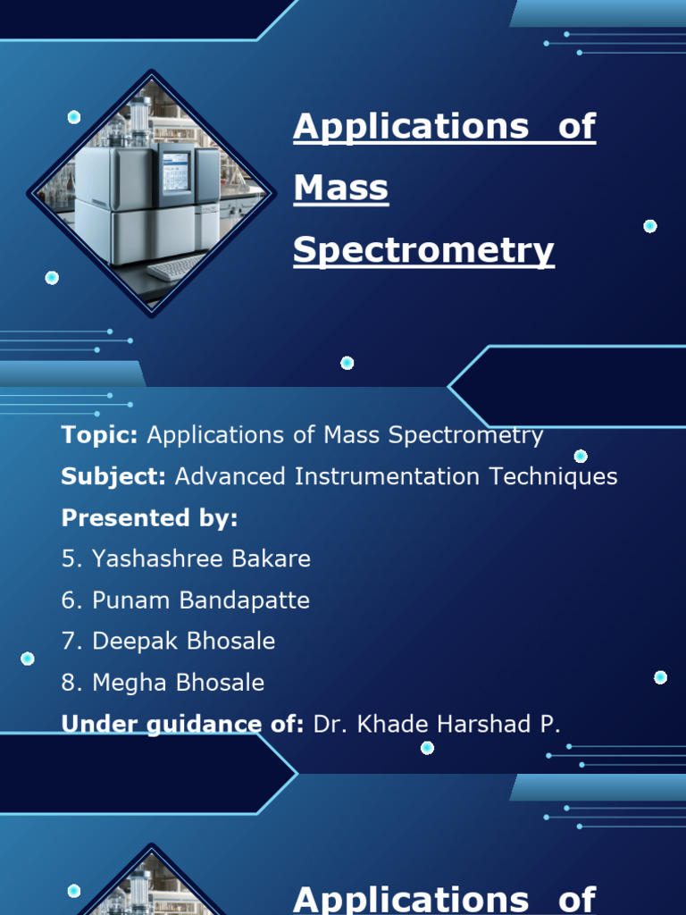 Key Applications of Mass Spectrometry | PDF | Mass Spectrometry ...