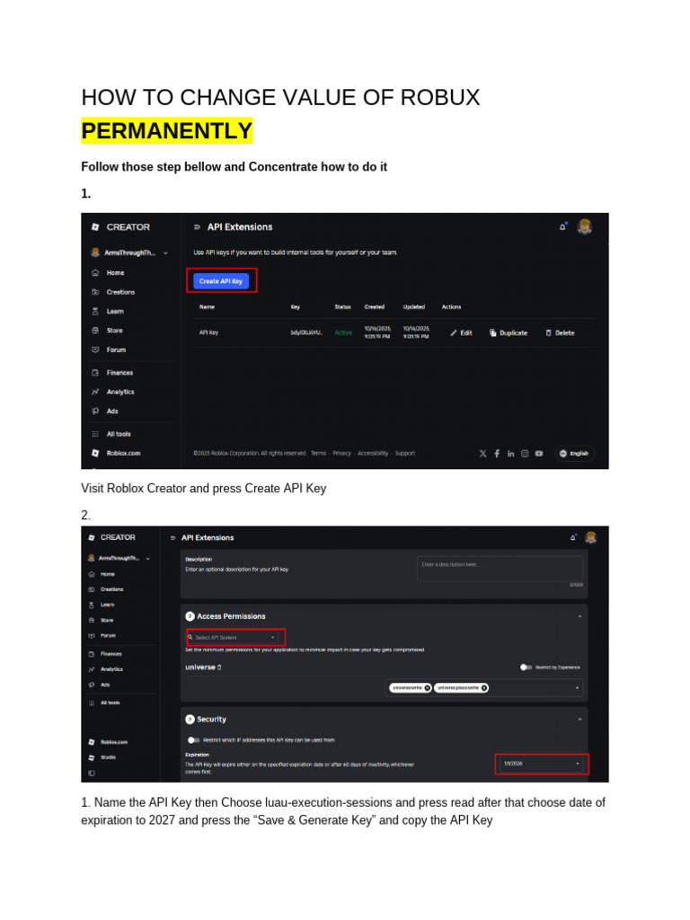 How To Change Value of Robux Permanently | PDF