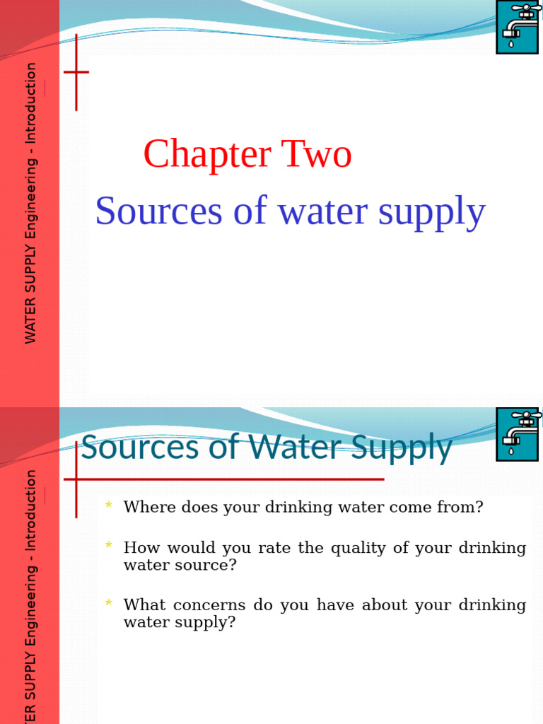 Sources of Water Supply Explained | PDF | Groundwater | Water