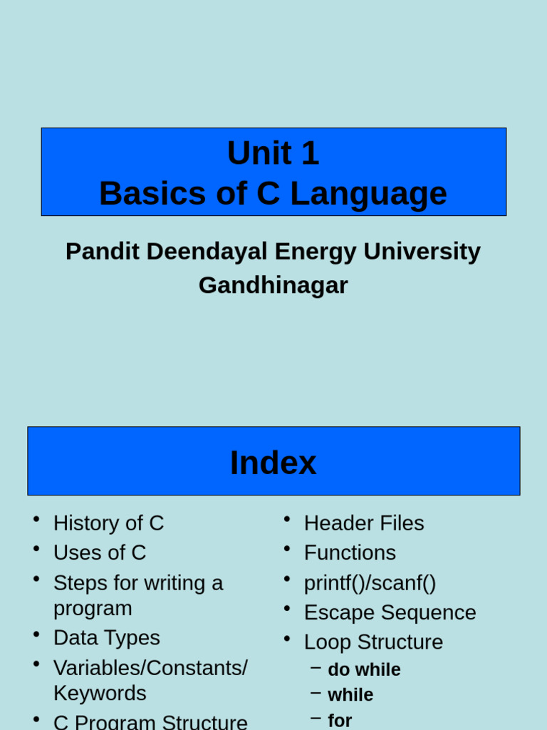 Unit 1 - Basics of Programming | PDF | Computing | Computer Programming