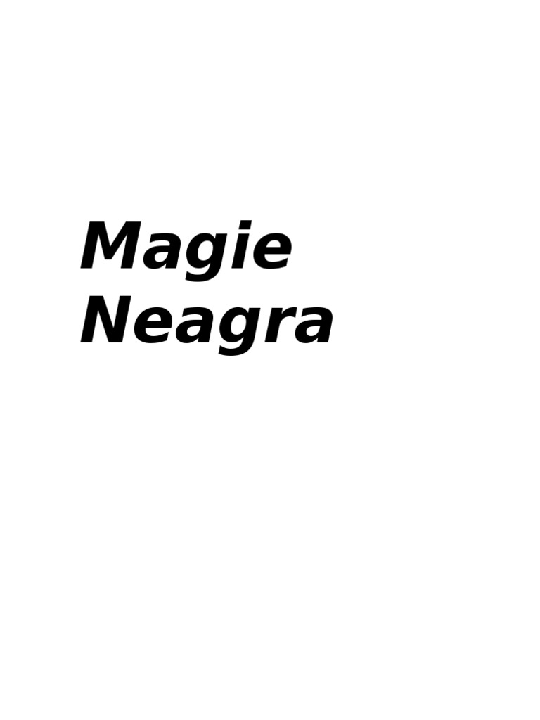 Magie Neagra | PDF | Home & Garden