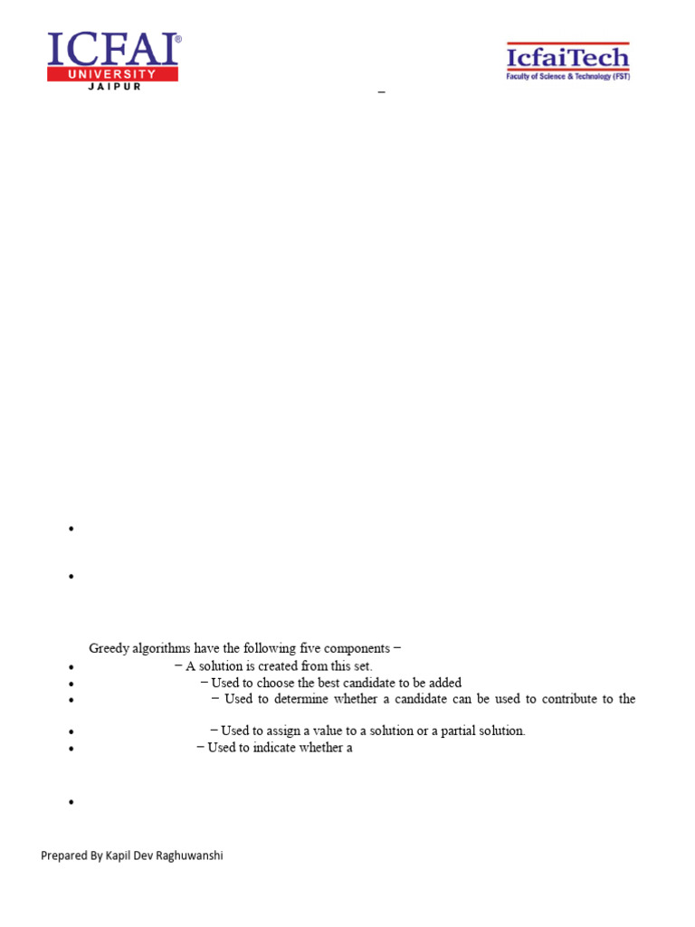 DAA Class Notes Module - III | PDF | Code | Algorithms