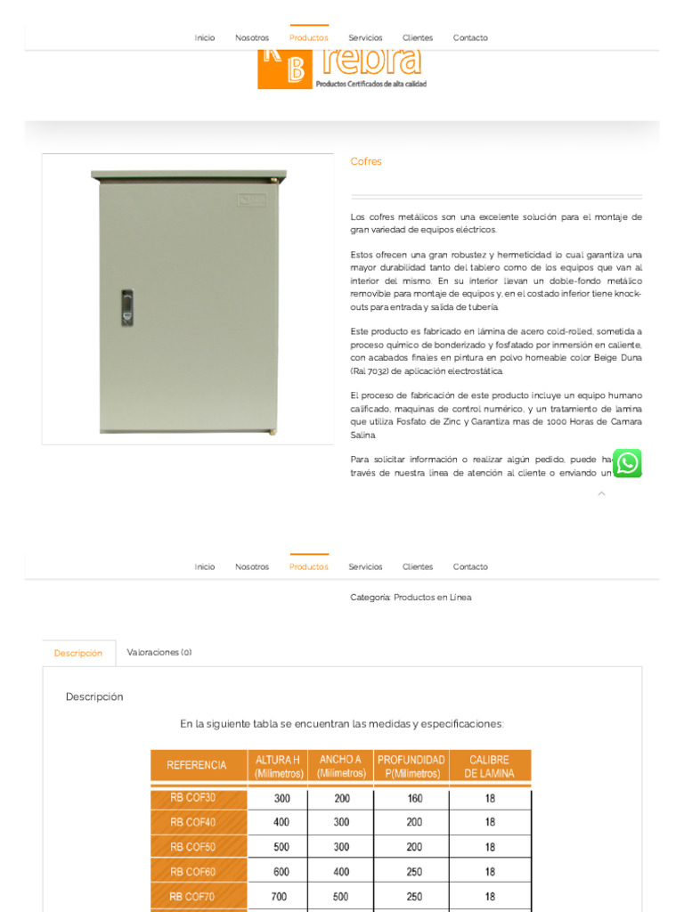 Cofres – Industrias Rebra | PDF