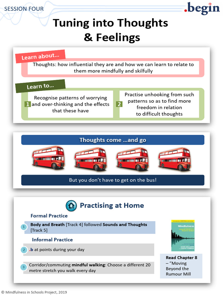 Session 4 Handout Dot Begin 2019 | PDF | Mindfulness | Meditation