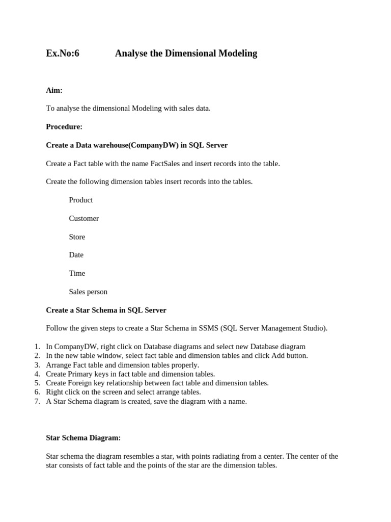 DW Lab Ex No 6 | PDF