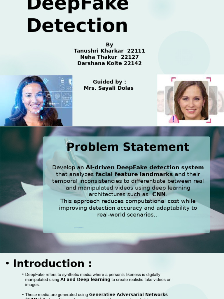 DeepFake Detection Final | PDF | Deep Learning | Artificial Intelligence