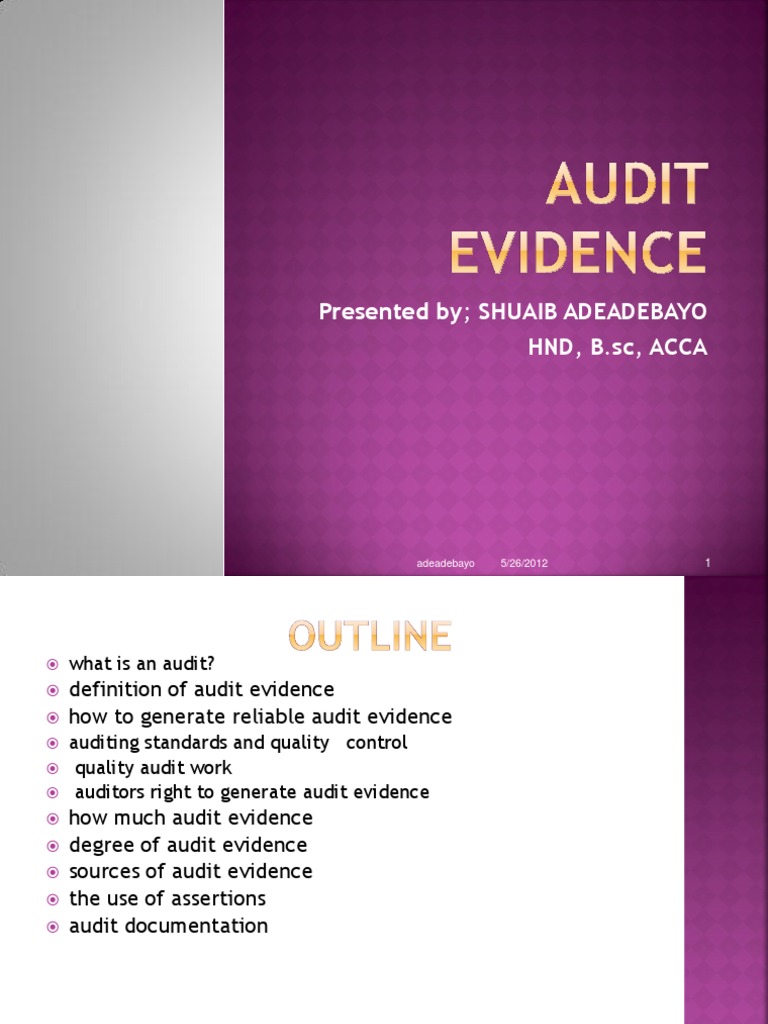 Audit Evidence and Standards Guide | PDF | Financial Audit | Audit