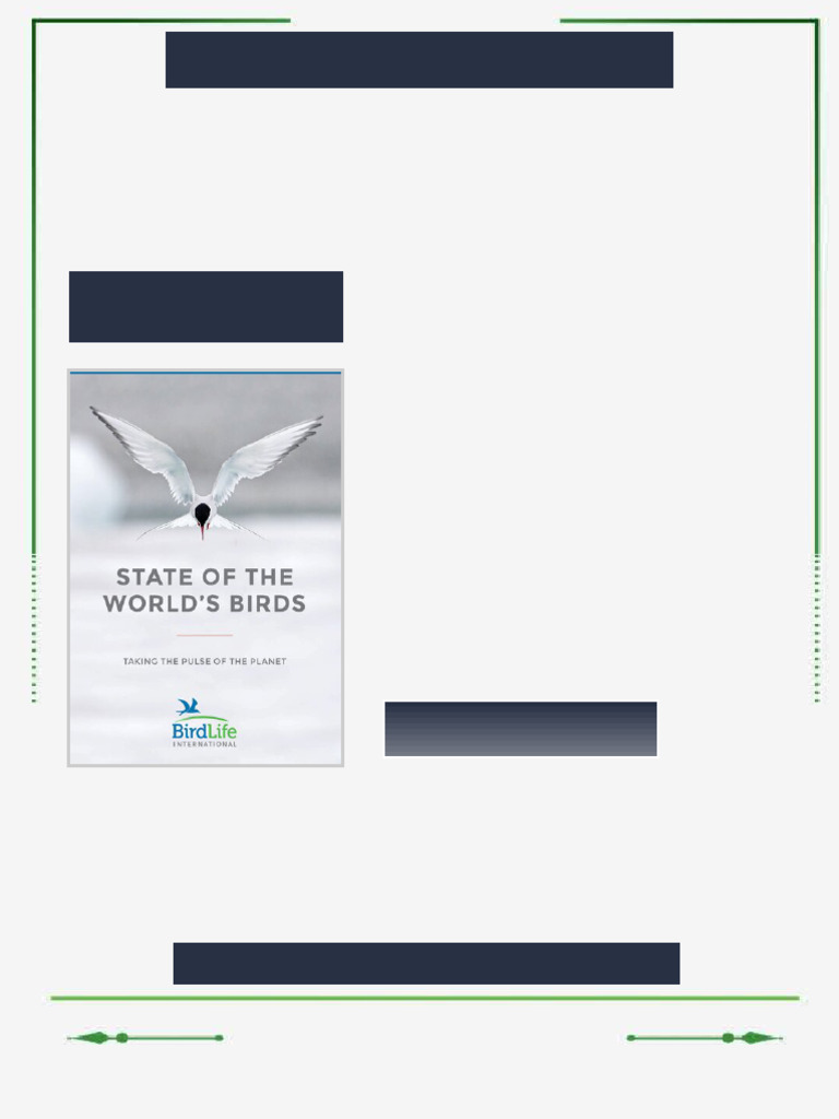 State of The World S Birds Taking The Pulse of The Planet 2018th ...