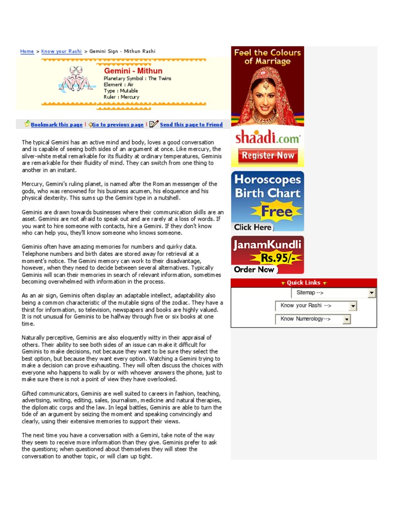 Mithun zodiac in english - Horoscopeaz.com