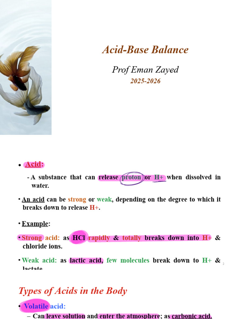 1 a Acid Base Balance 2025 2026 | PDF | Buffer Solution | Acid