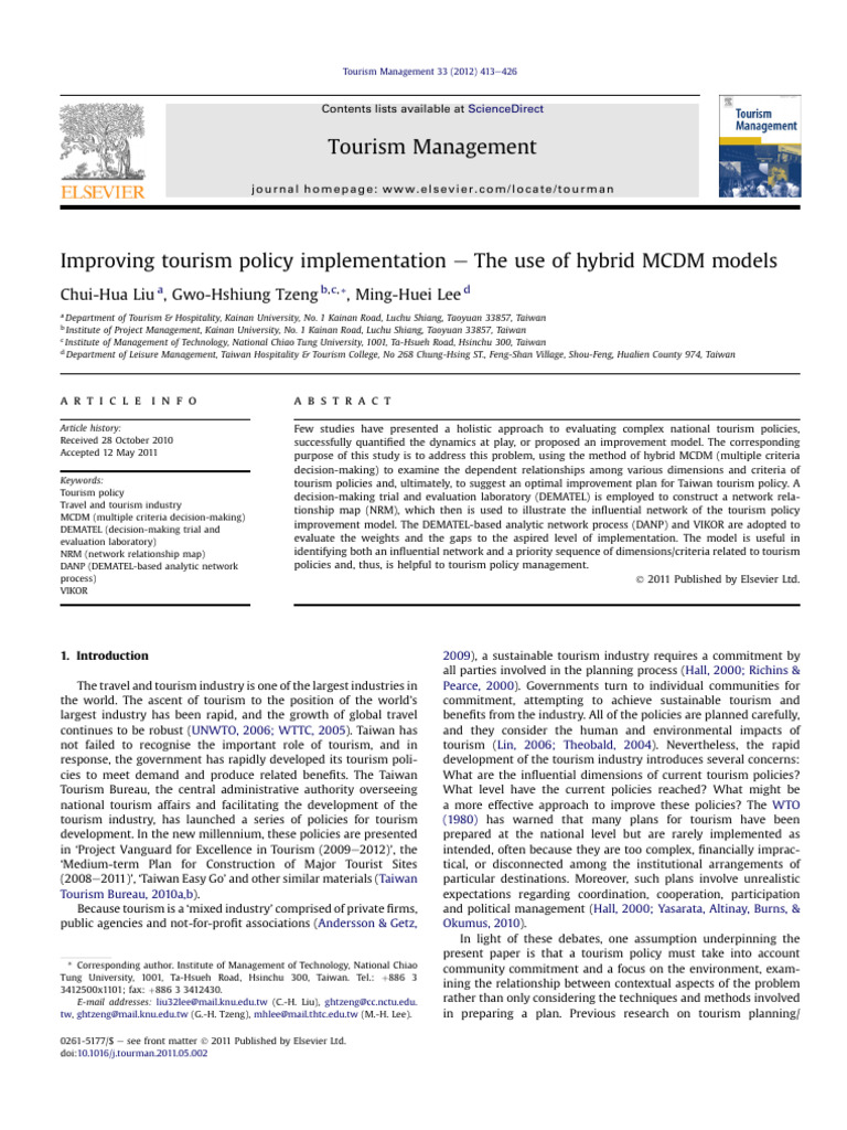 Improving Tourism Policy Implementation | PDF | Policy | Tourism