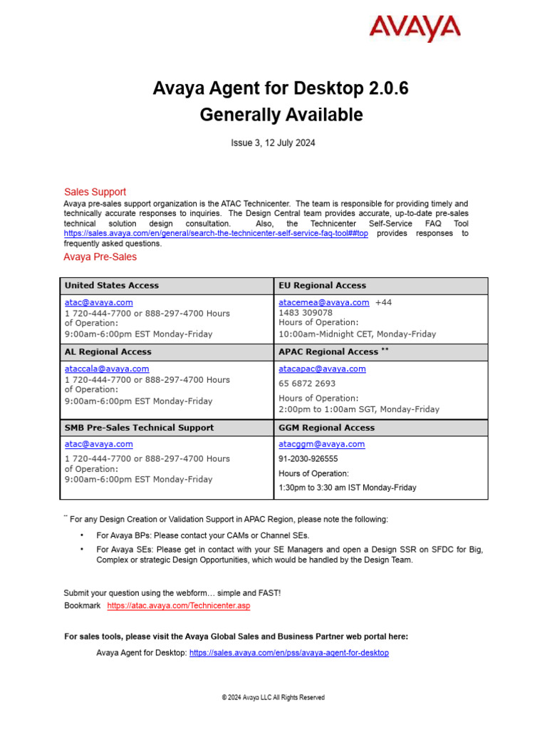 Avaya Agent For Desktop R2.0.6 Offer Definition | PDF | Desktop ...