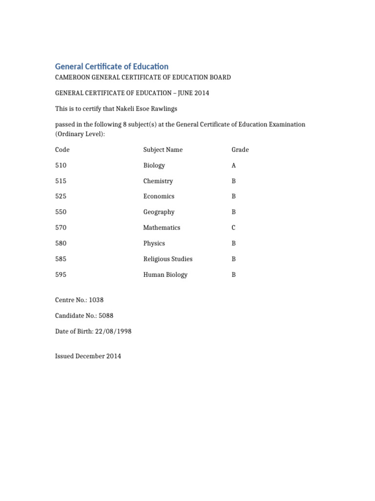 Ut F 8 Certificate | PDF