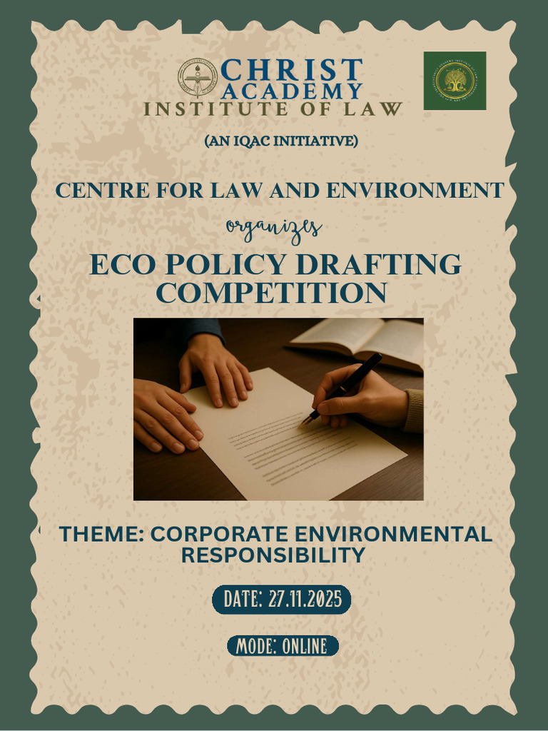 Eco Policy Drafting Competition 2025 | PDF | Sustainability