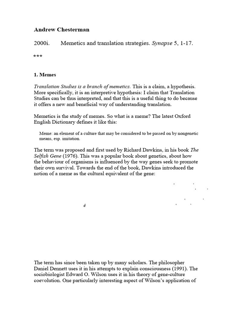 (4) CHESTERMAN | PDF | Meme | Translations