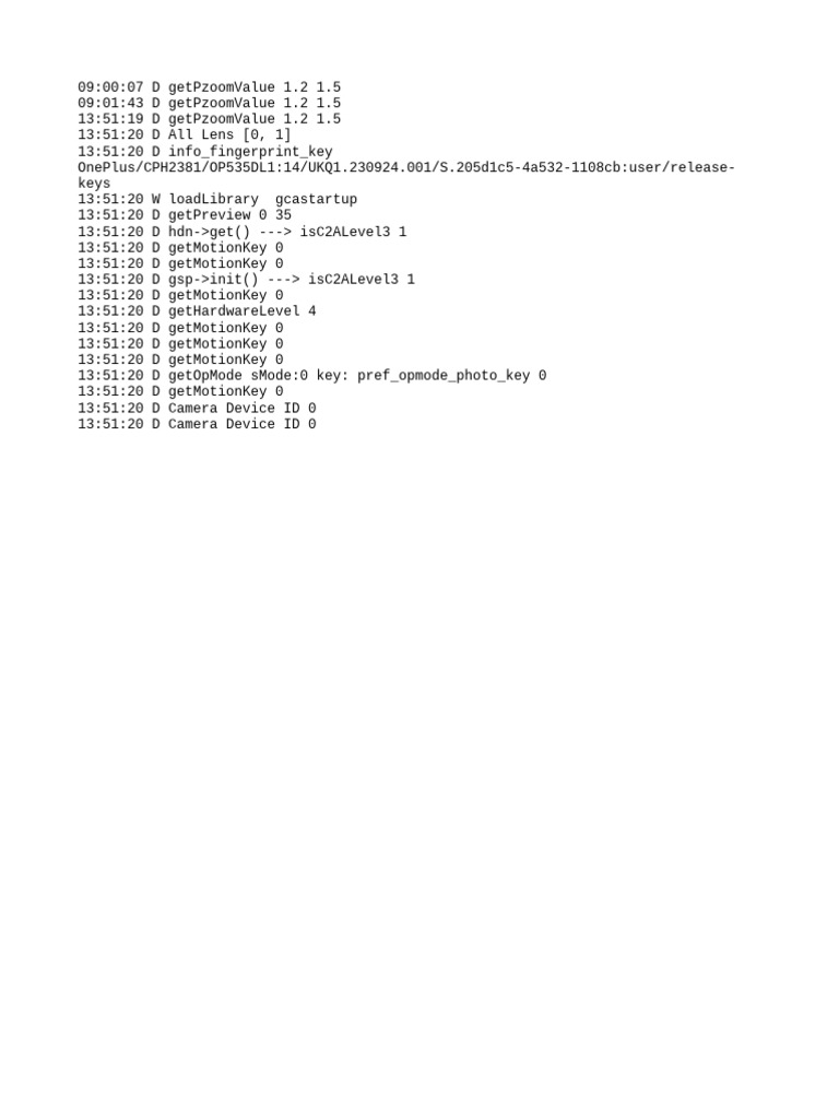 Camera Device Log Analysis | PDF