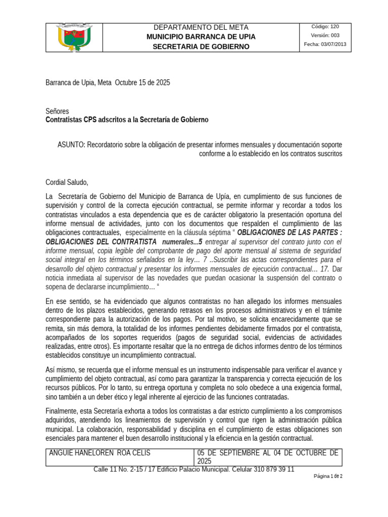 Barranca de Upia | PDF | Gobierno