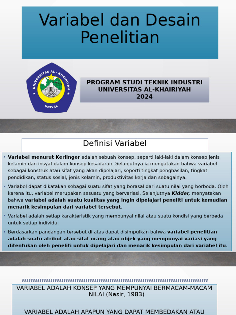 6. Variabel Penelitian | PDF