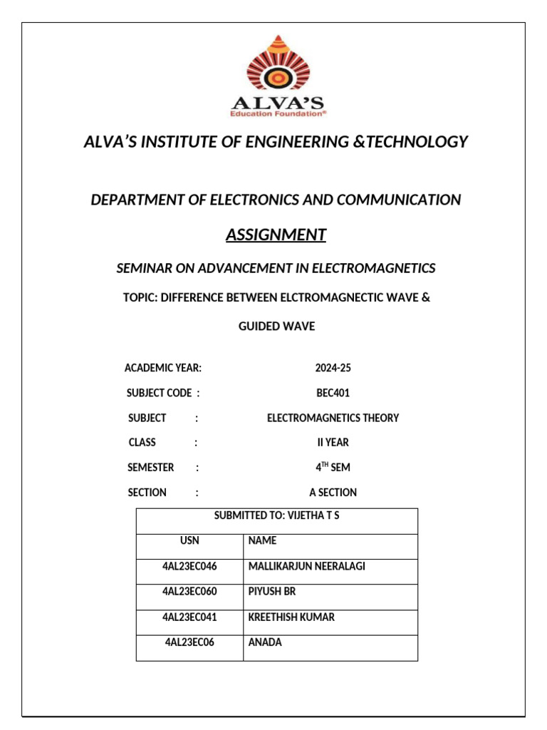 Introduction To Electromagnetic Waves (1) Copy 2 | PDF | Waveguide ...
