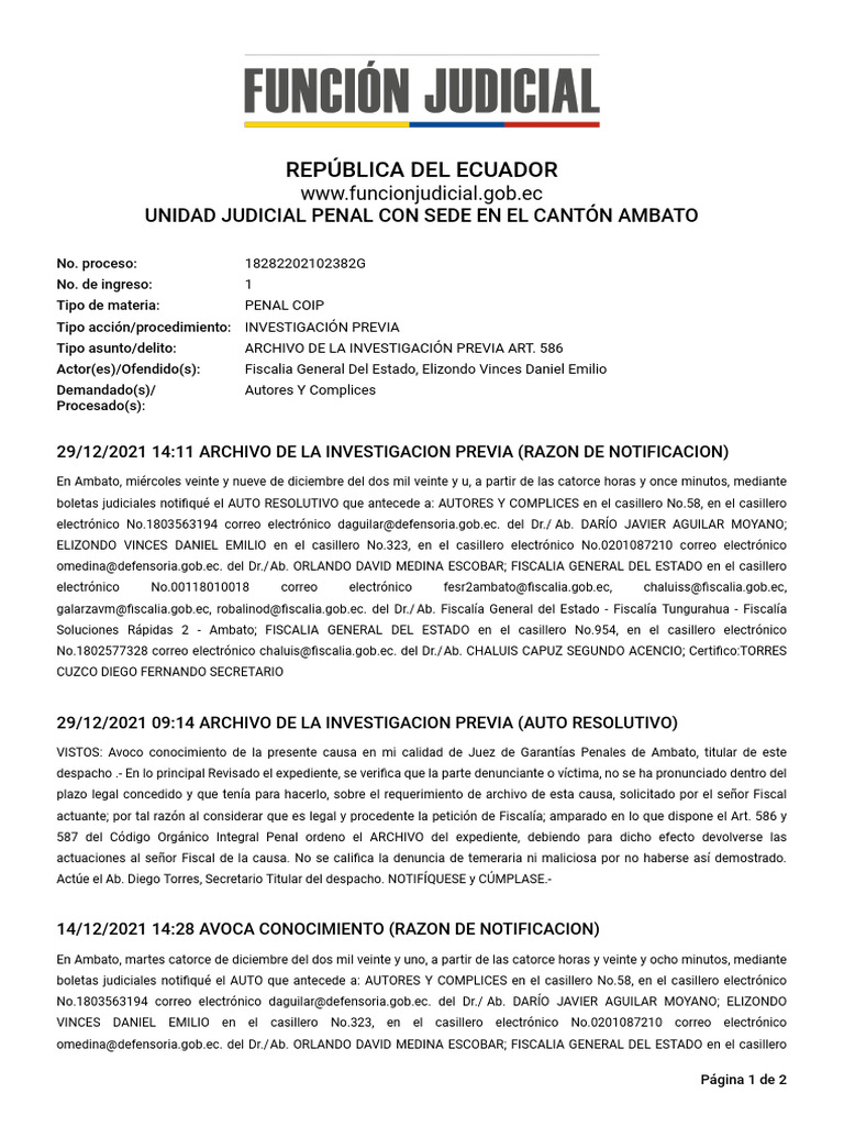 Expel 18282202102382G 23467831 06112025 | PDF | Justicia | Crimen y ...