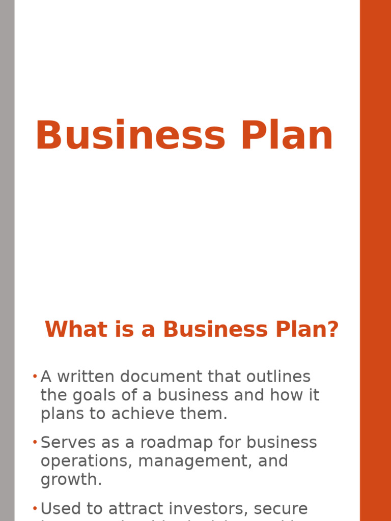 Business Plan Presentation Pdf