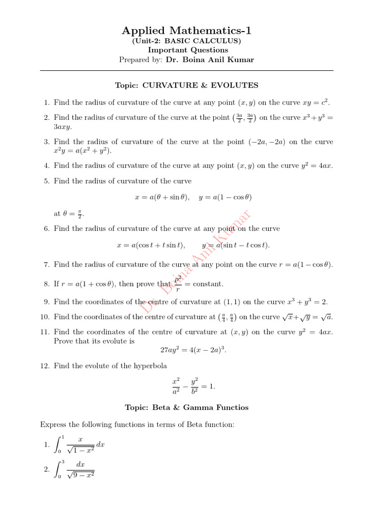 Unit-2_IMP | PDF | Curvature | Differential Geometry