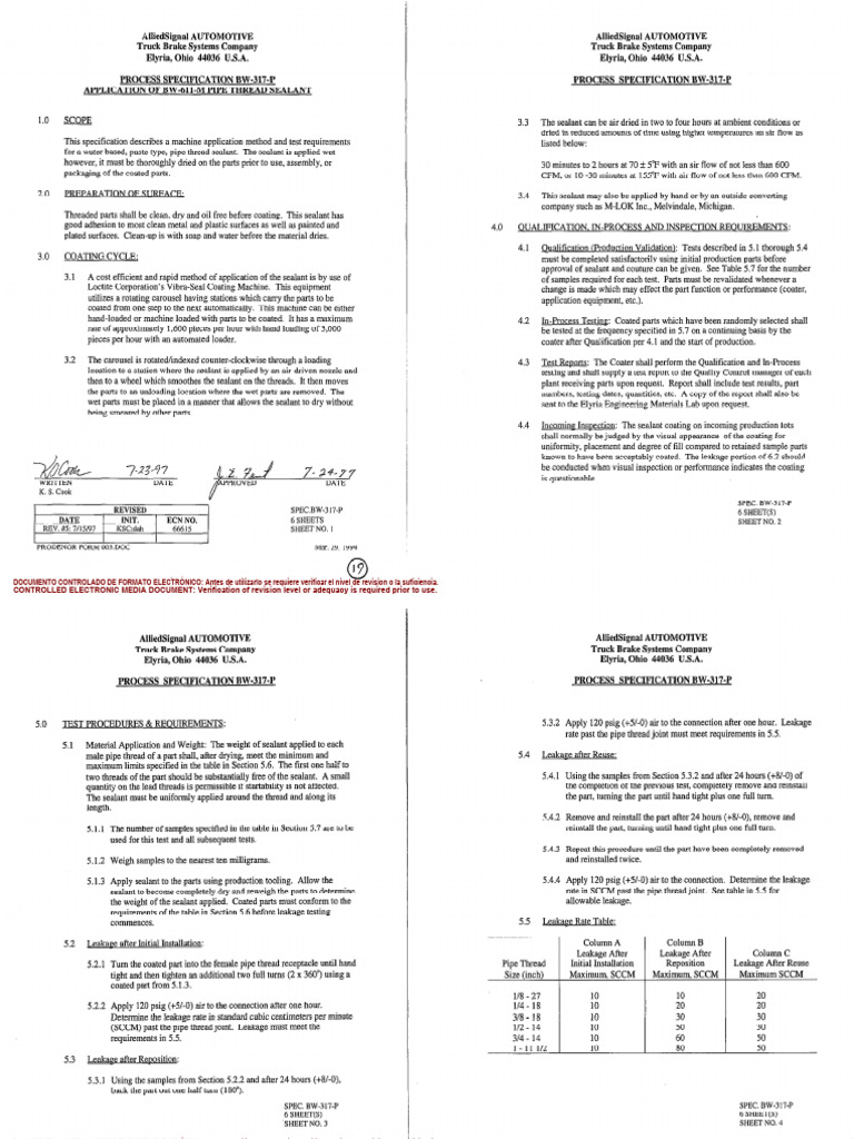 Allied Signal Bw-317-P_us_005 (Ref. Only) | PDF