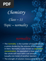 Normality in Chemistry: Definition & Examples | PDF | Mole (Unit ...