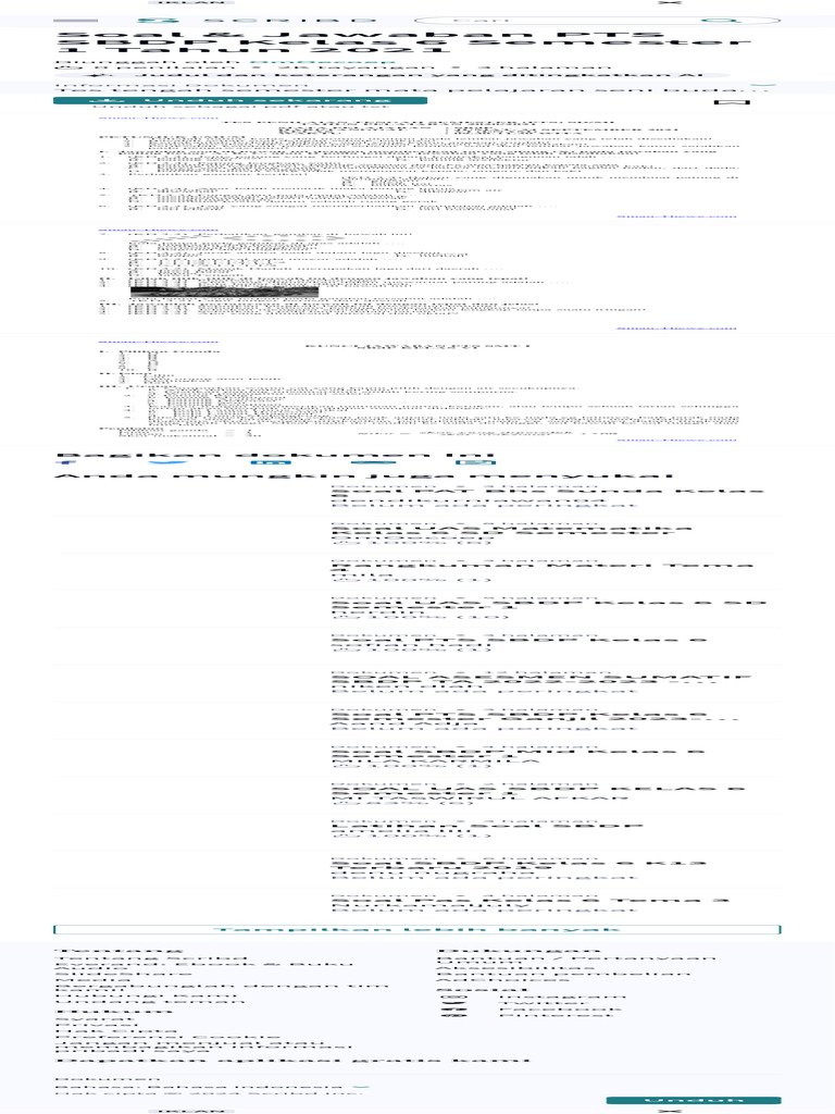 Soal & Jawaban PTS SBDP Kelas 6 Semester 1 Tahun 2021 PDF | PDF