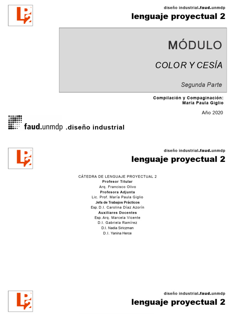 LP2 Modulo Color Cesía 02 2025 | PDF | Diseño | Diseño de producto