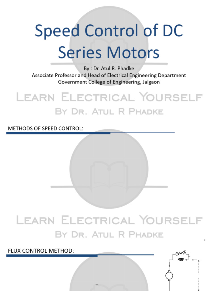 Speed Control Methods for DC Motors | PDF | Power (Physics) | Magnetism