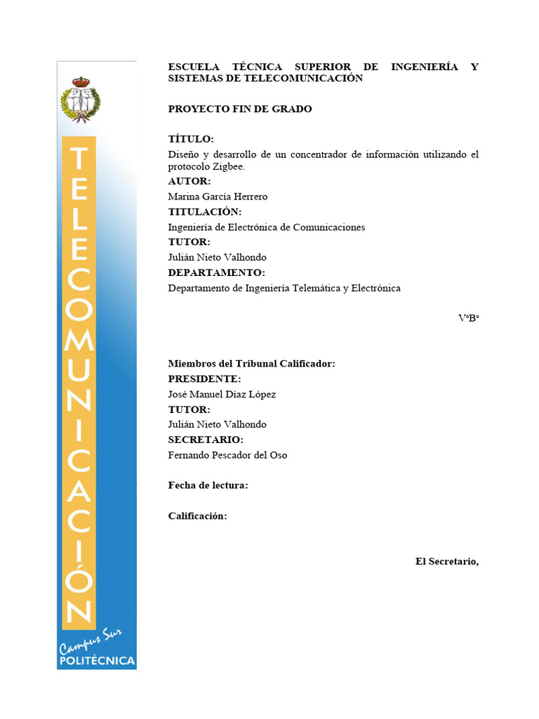TFG Control Con Protocolo Zigbee | PDF | Raspberry Pi | Internet de las Cosas