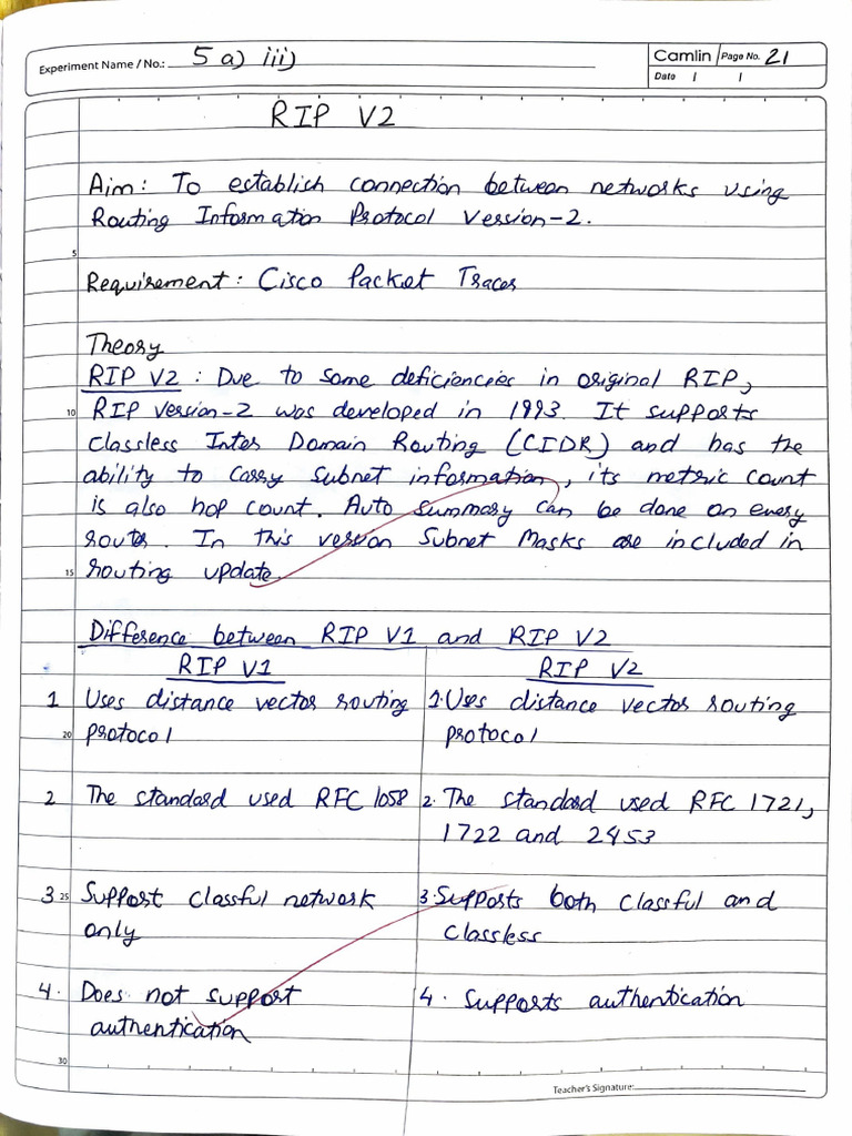 RIP V2 | PDF | Networks | Computer Network
