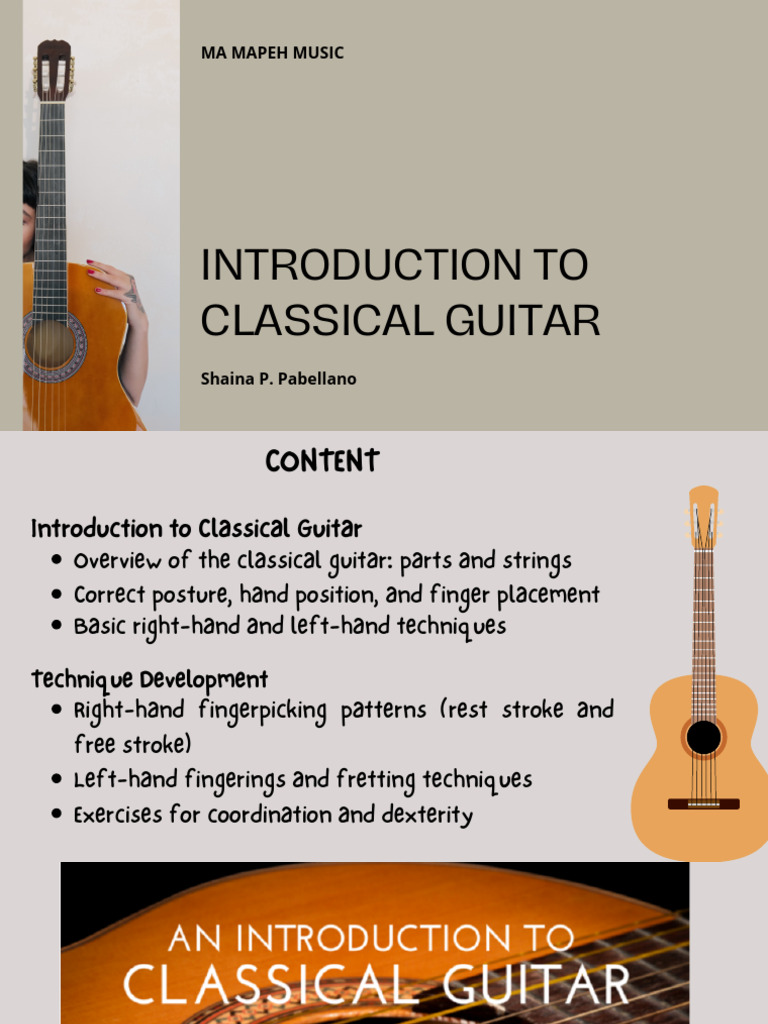 Introduction To Classical Guitar | PDF | Guitars | Classical Guitar