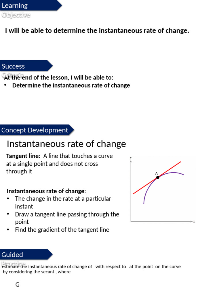 Instantaneous Rate of Change Explained | PDF | Slope | Derivative