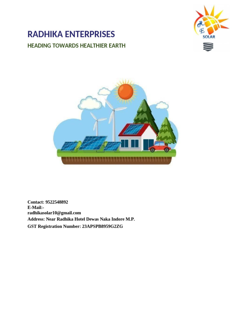 310 - Radhika Solar - Girish Ji 3 KW | PDF | Photovoltaic System | Solar Power