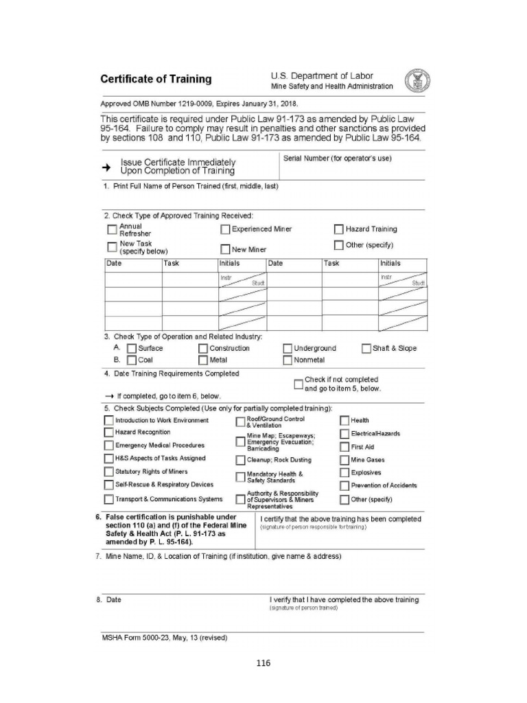 Certificate of Training Part 46 | PDF