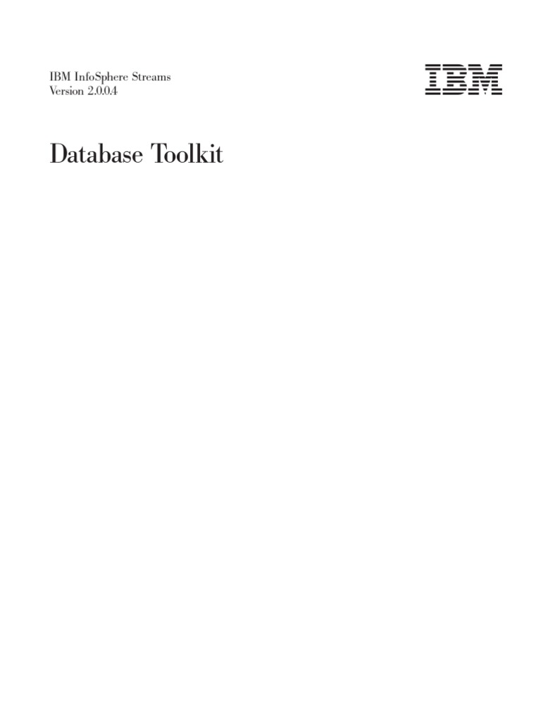 IBMInfoSphereStreams DatabaseToolkit | PDF | Parameter (Computer Programming) | Ibm Db2