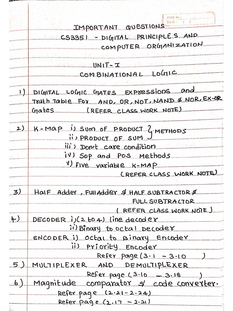 Cs3351 - Dpco Important Questions | PDF