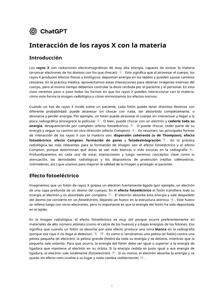 Interacción de los rayos X | PDF | Rayo X | Electrón