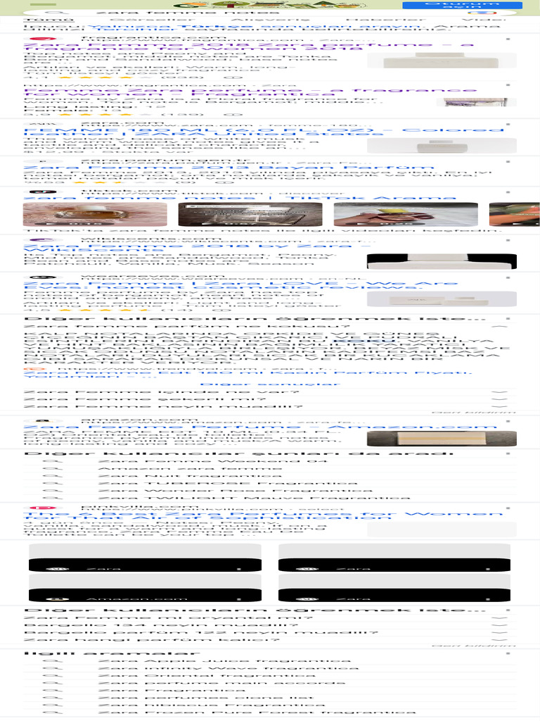 Zara Femme Notes - Google'Da Ara | PDF