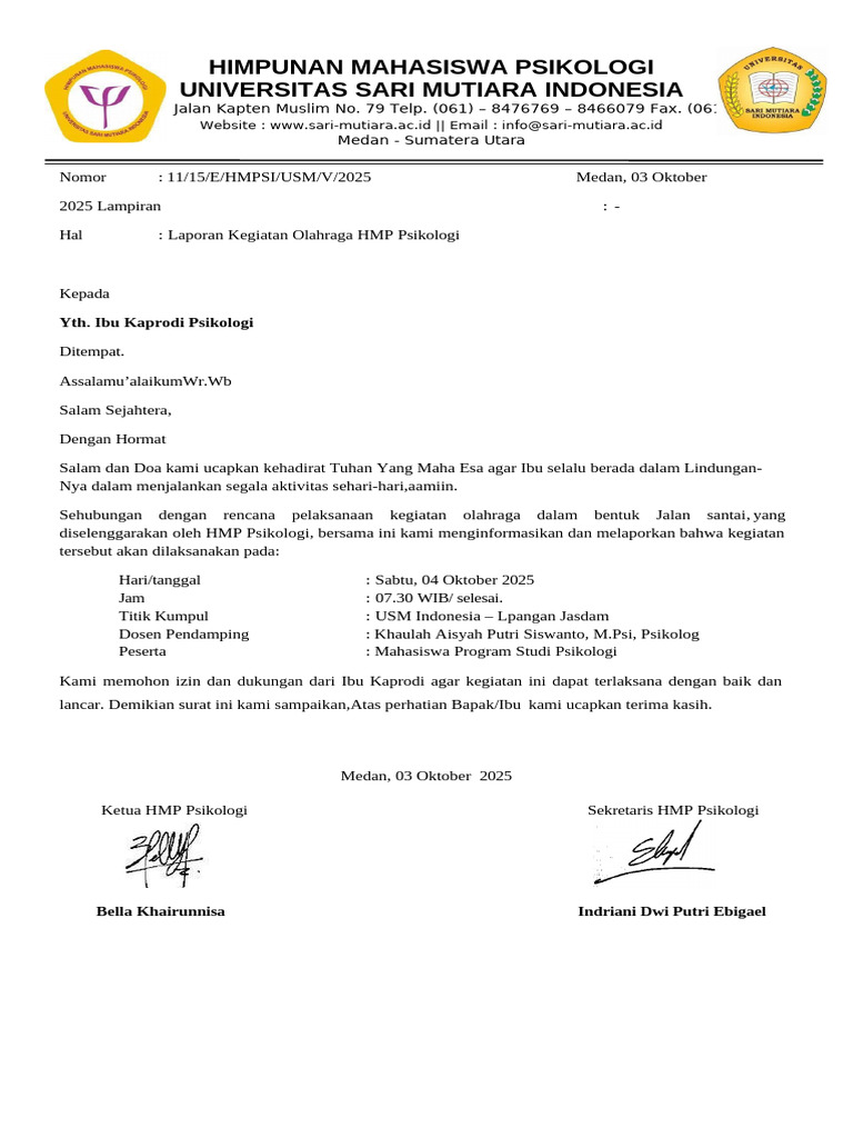 Surat Konfir Hmp | PDF