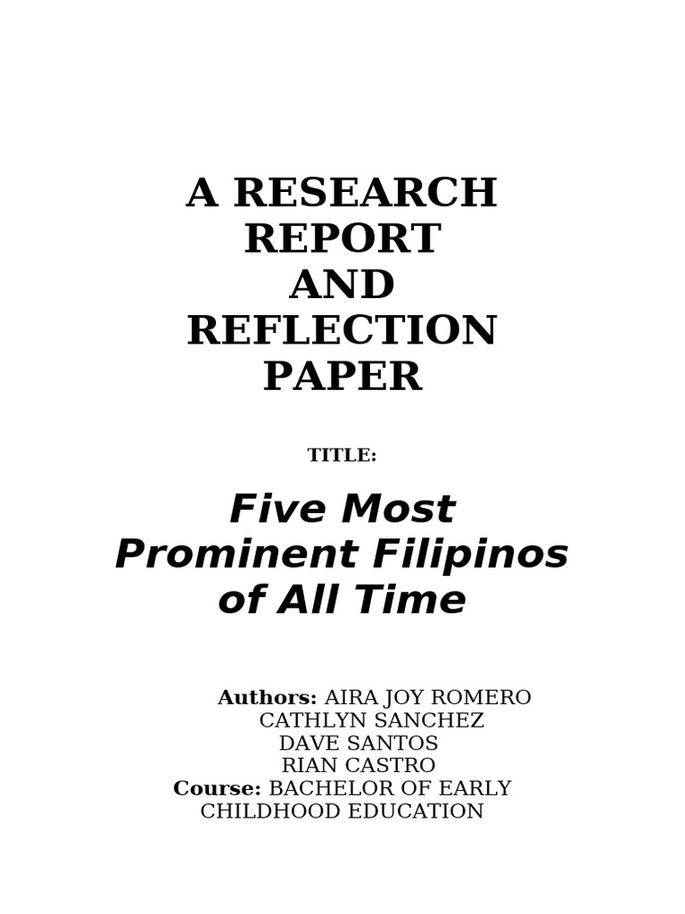 5 Most Prominent Filipinos Research | PDF | Philippines | Corazon Aquino