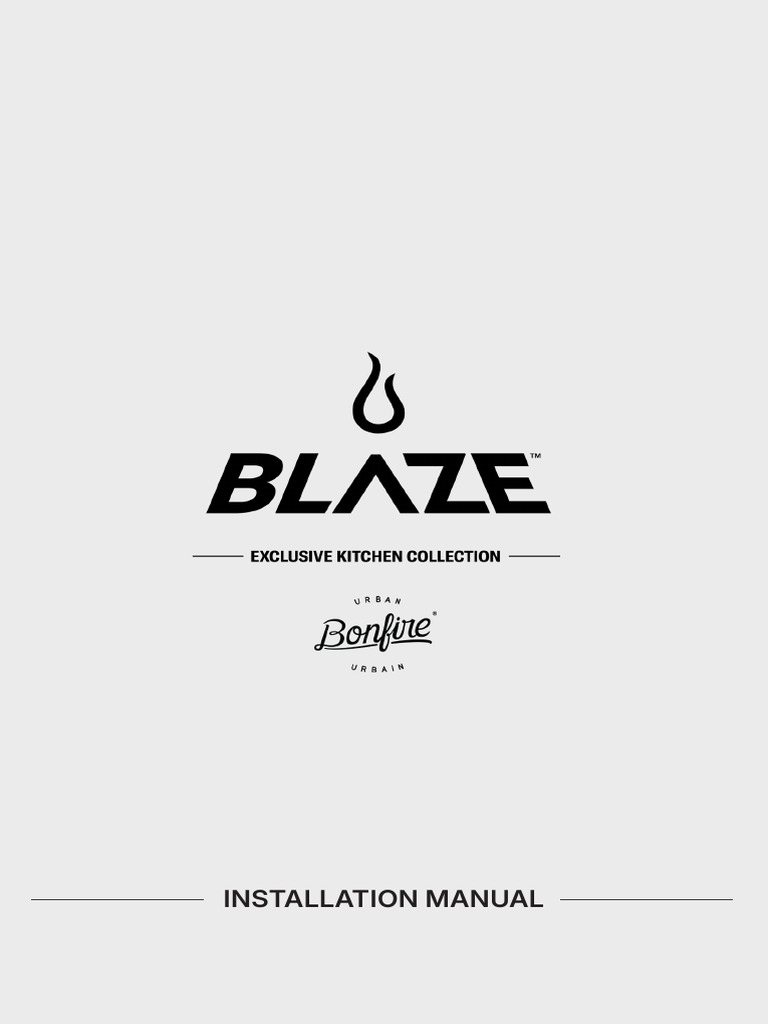 UB X Blaze Installation Manual en | PDF | Screw | Countertop