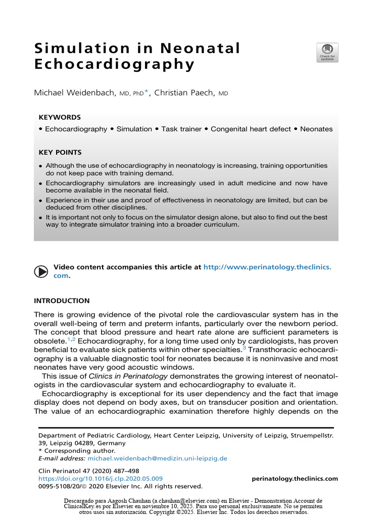 020 Cardio Simulacion Ecocardio | PDF | Echocardiography | Neonatology