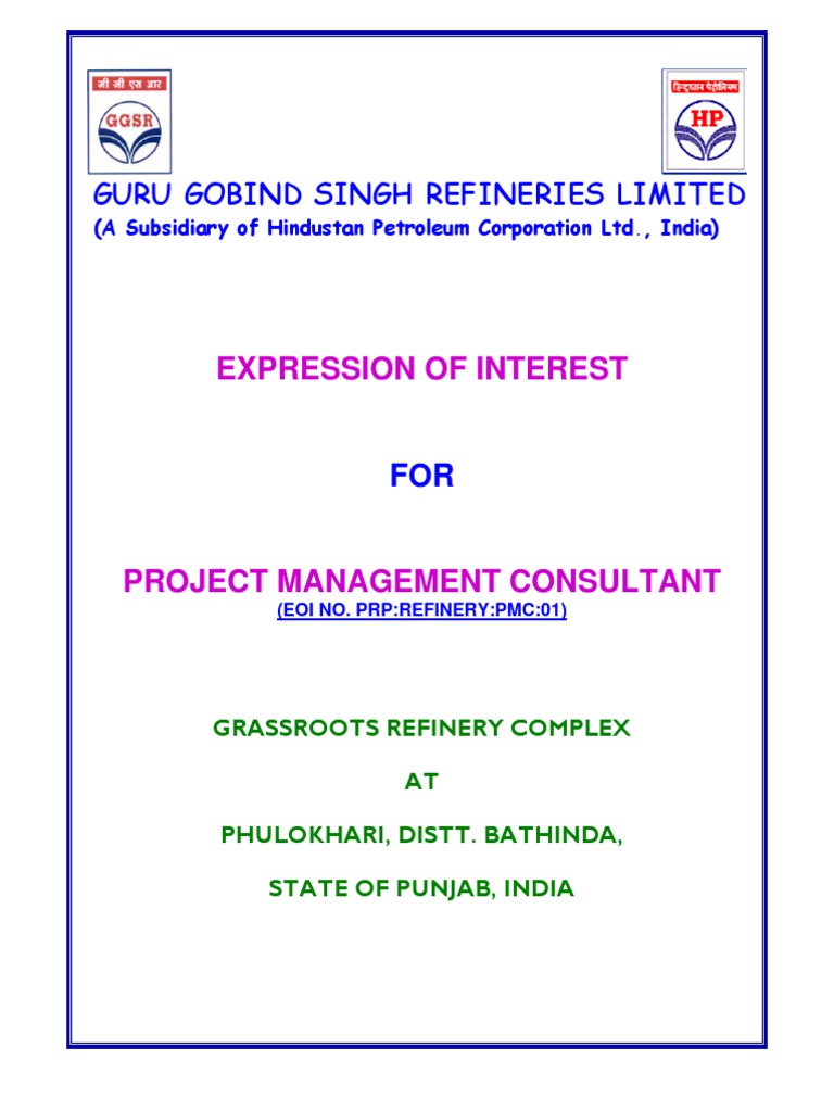 PMC Scope of Work | PDF | Oil Refinery | Procurement