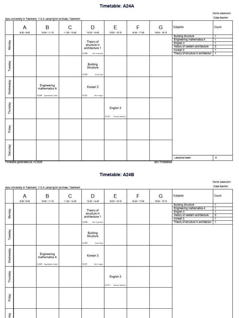 Mid-Term Schedule for Students | PDF