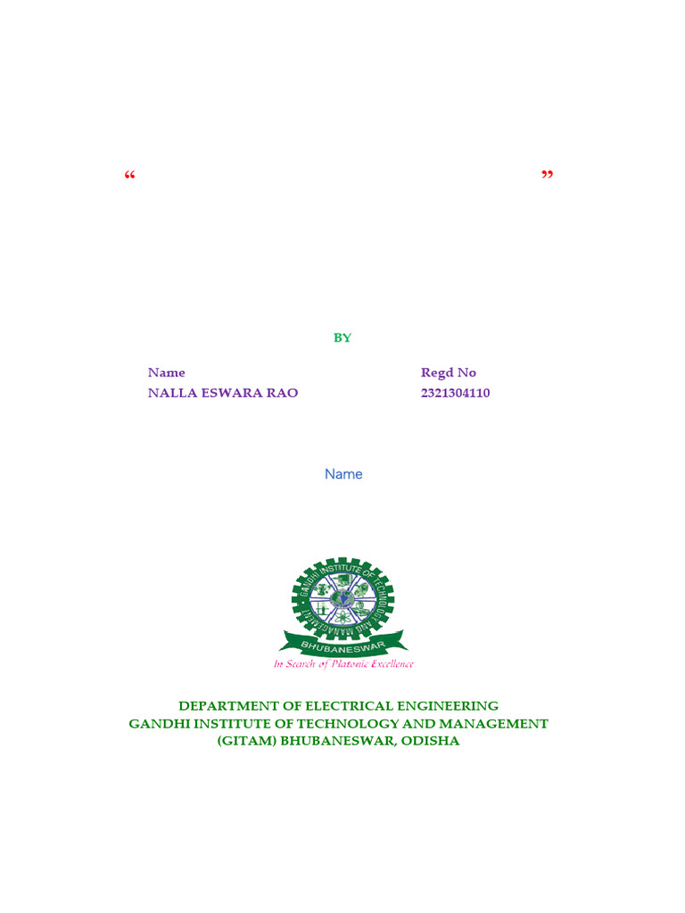 Front Page Format of Seminar | PDF | Solar Power | Electric Vehicle