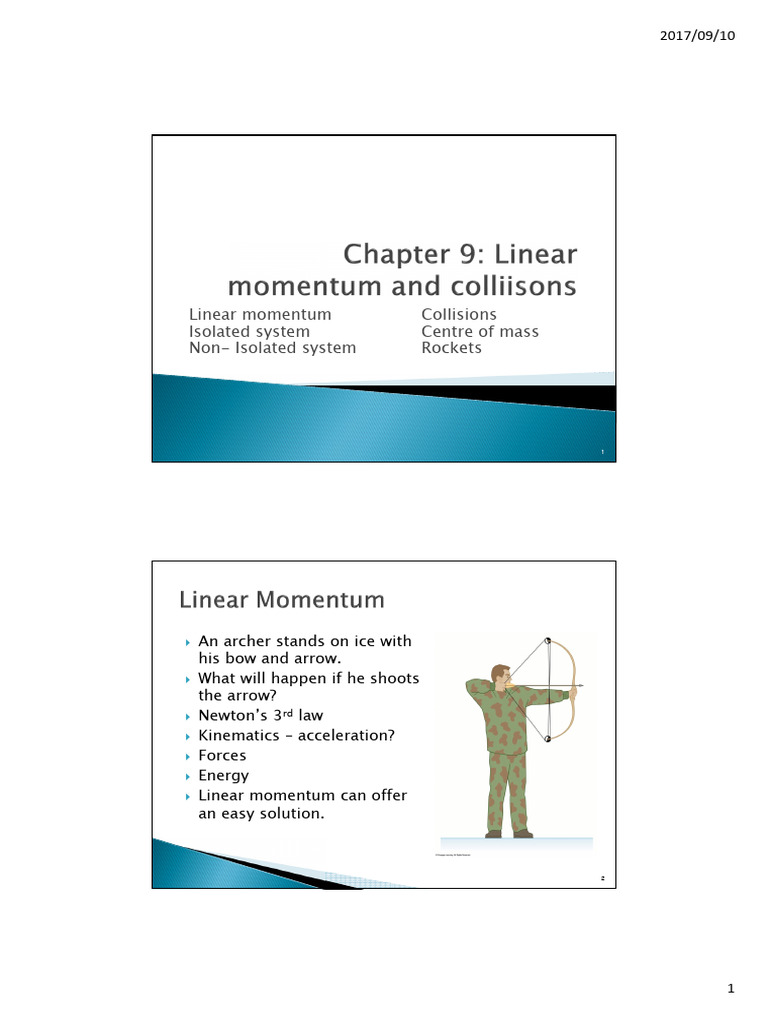Chapter 9 - Momentum ClickUP | PDF | Force | Collision